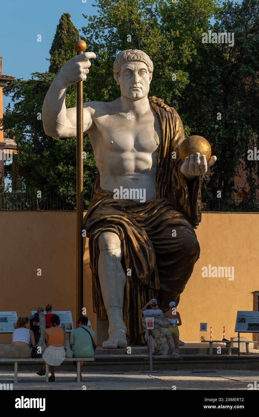 Copy of the statue of Emperor Constantine in the garden of Villa ...