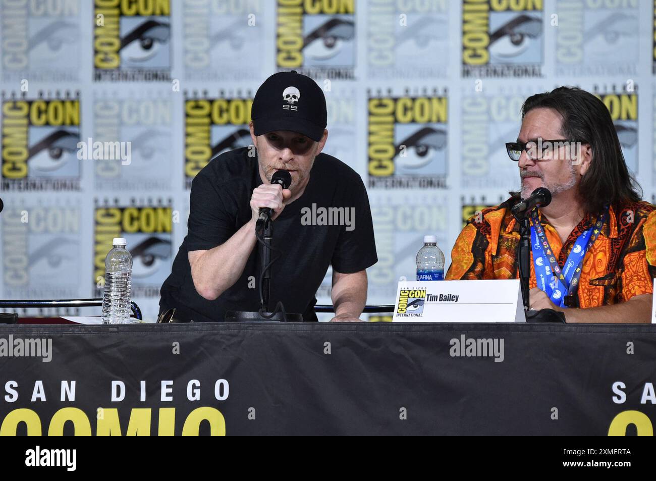 Seth Green, left, and Tim Bailey attend a panel for "The Simpsons ...