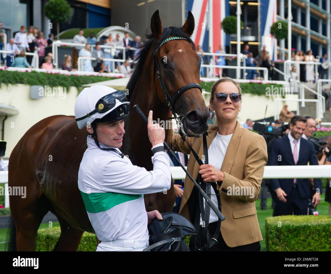 Ascot, Berkshire, UK. 27th July, 2024. Horse Friendly Soul ridden by ...