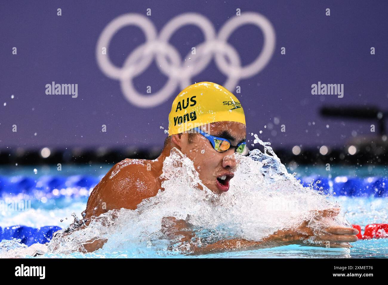 Paris, France. 27th July, 2024. Australian swimmer Joshua Yong during ...