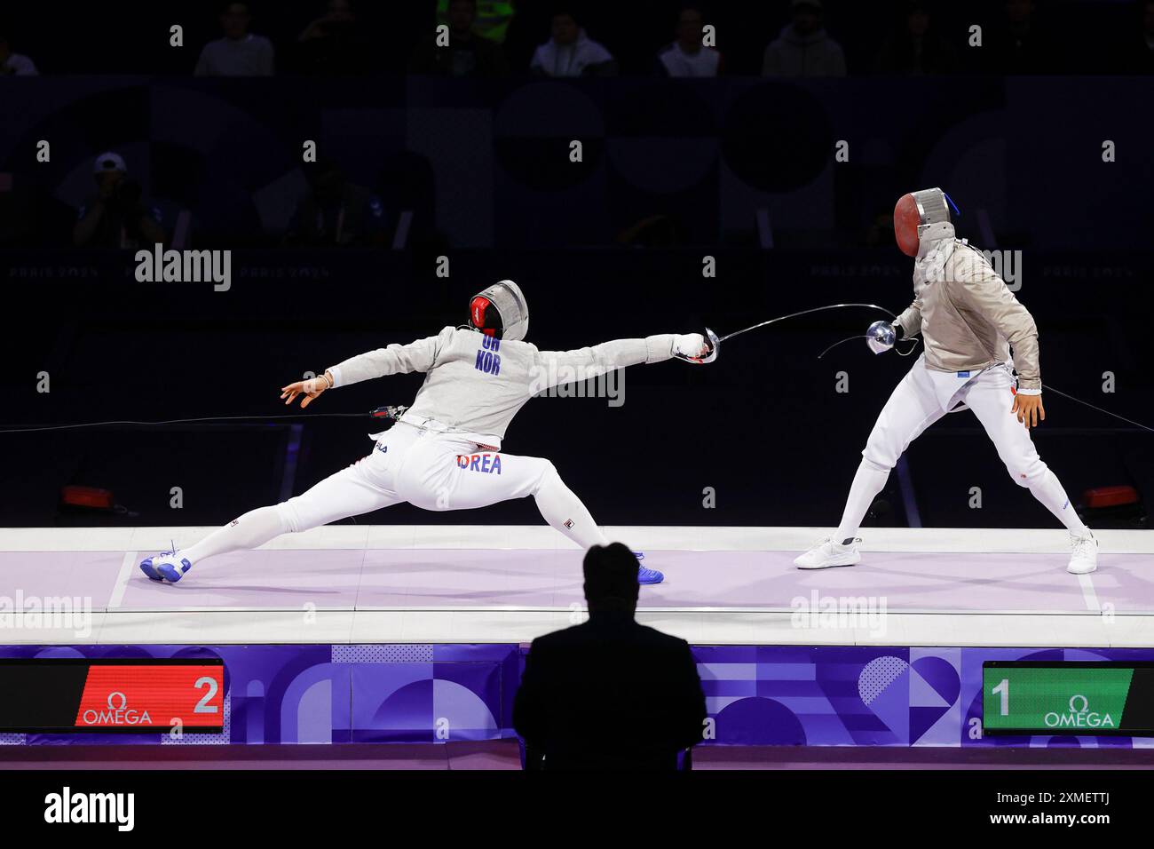 OH Sanguk of Republic of Korea, FERJANI Fares of Tunisia, Men's Sabre ...