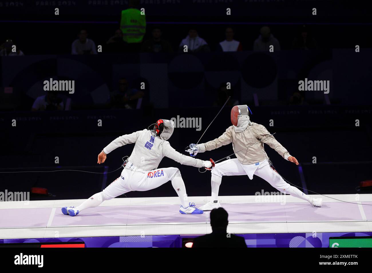 OH Sanguk of Republic of Korea, FERJANI Fares of Tunisia, Men's Sabre ...