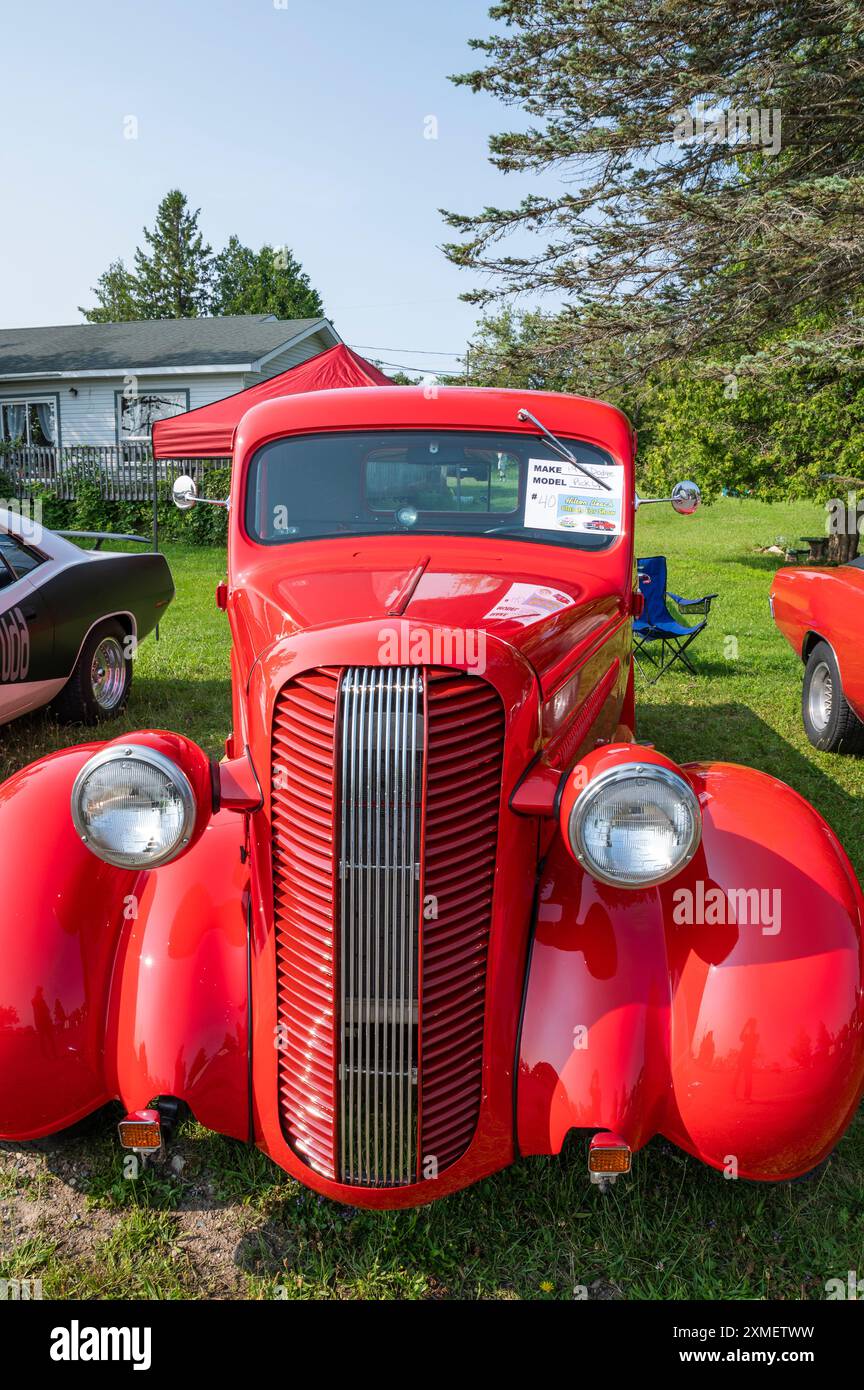Hilton Beach, Ontario, Canada - July 27, 2024: Red 1937 Dodge Pick Up ...