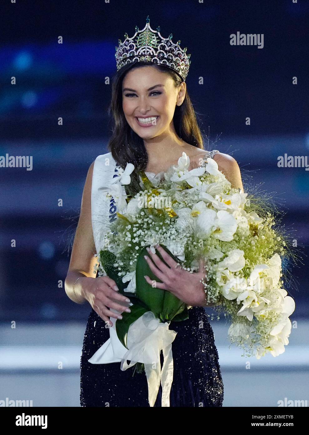 Newly-crowned Miss Lebanon Nada Koussa smiles after after winning the ...