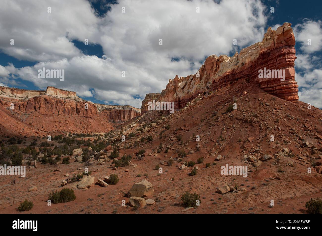A prominent fin of Chinle and Entrada Formation rock near the Ghost ...