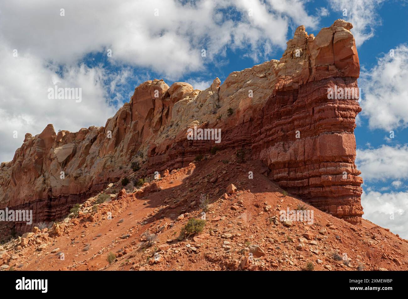 A prominent fin of Chinle and Entrada Formation rock near the Ghost ...