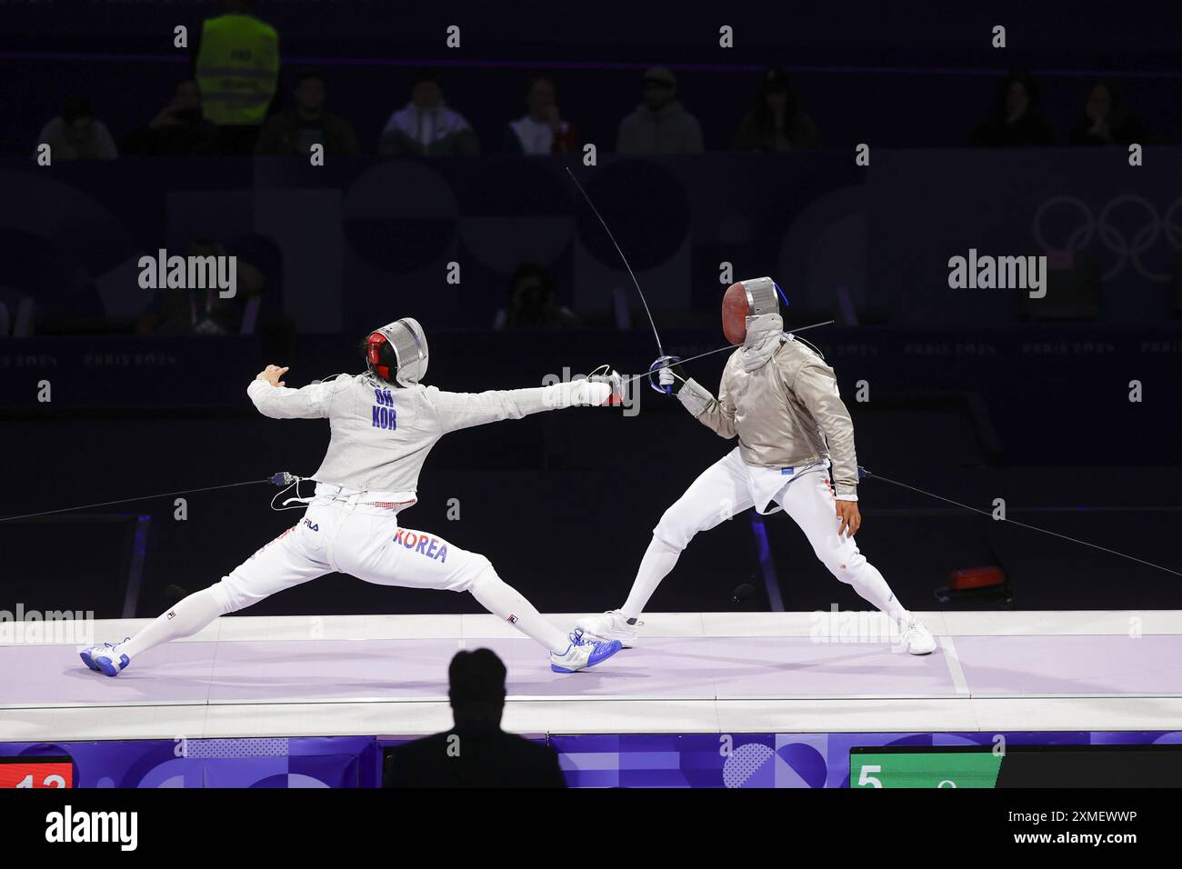OH Sanguk of Republic of Korea, FERJANI Fares of Tunisia, Men's Sabre ...