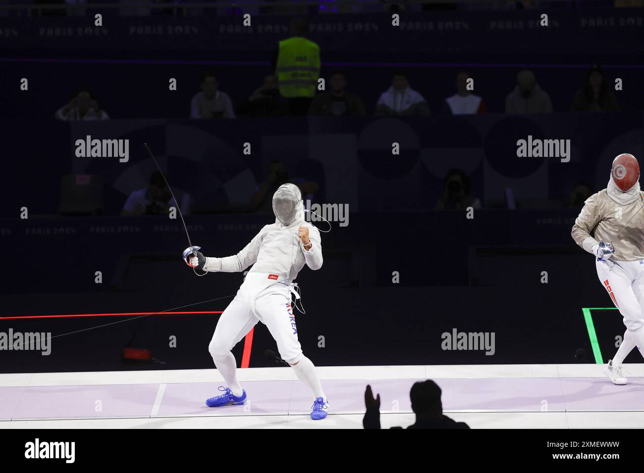 OH Sanguk of Republic of Korea, FERJANI Fares of Tunisia, Men's Sabre ...