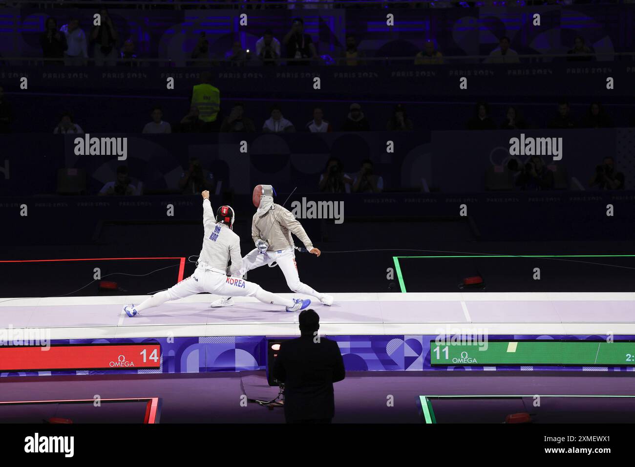 OH Sanguk of Republic of Korea, FERJANI Fares of Tunisia, Men's Sabre ...