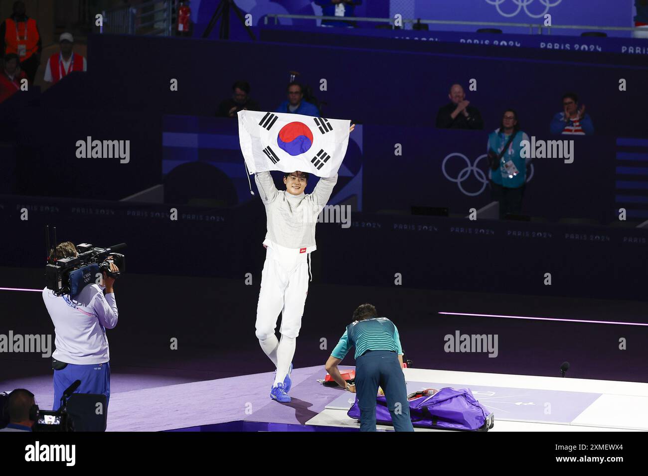 OH Sanguk of Republic of Korea, FERJANI Fares of Tunisia, Men's Sabre ...