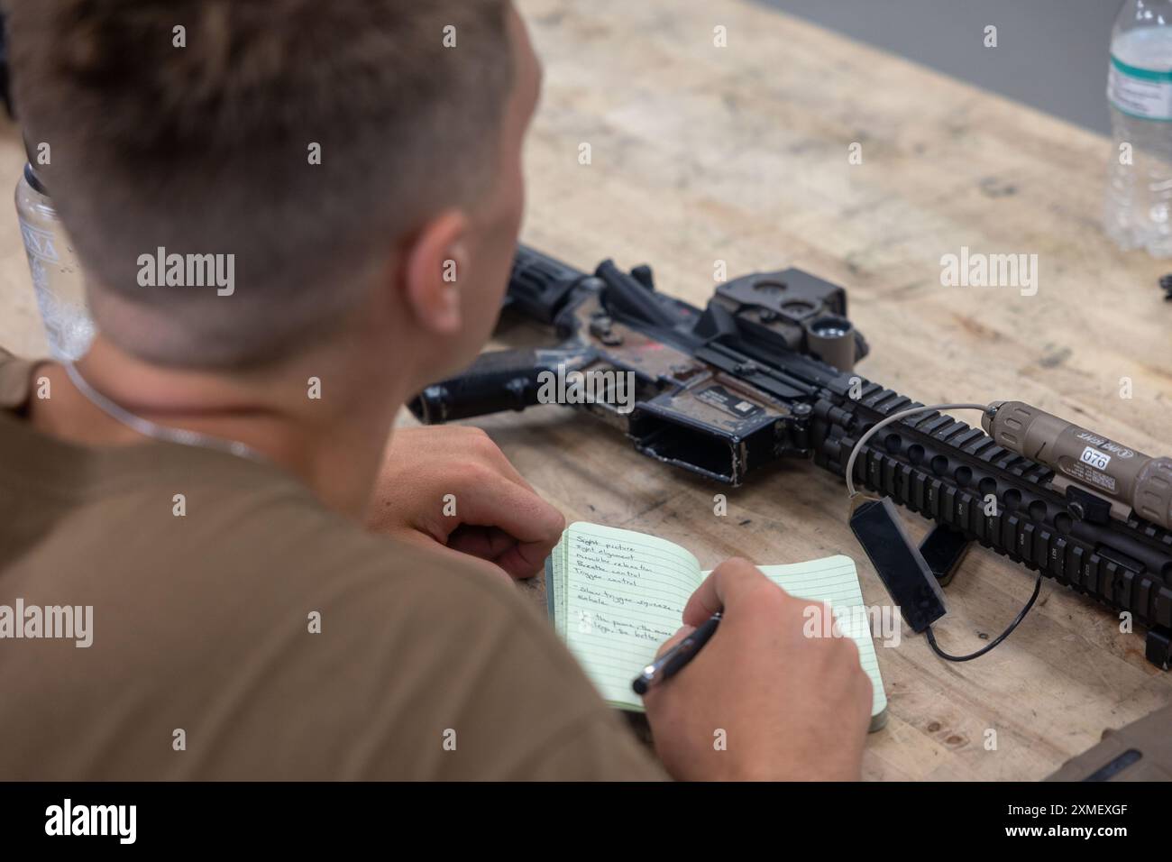 United States Naval Academy Midshipman conduct a live-fire range with ...