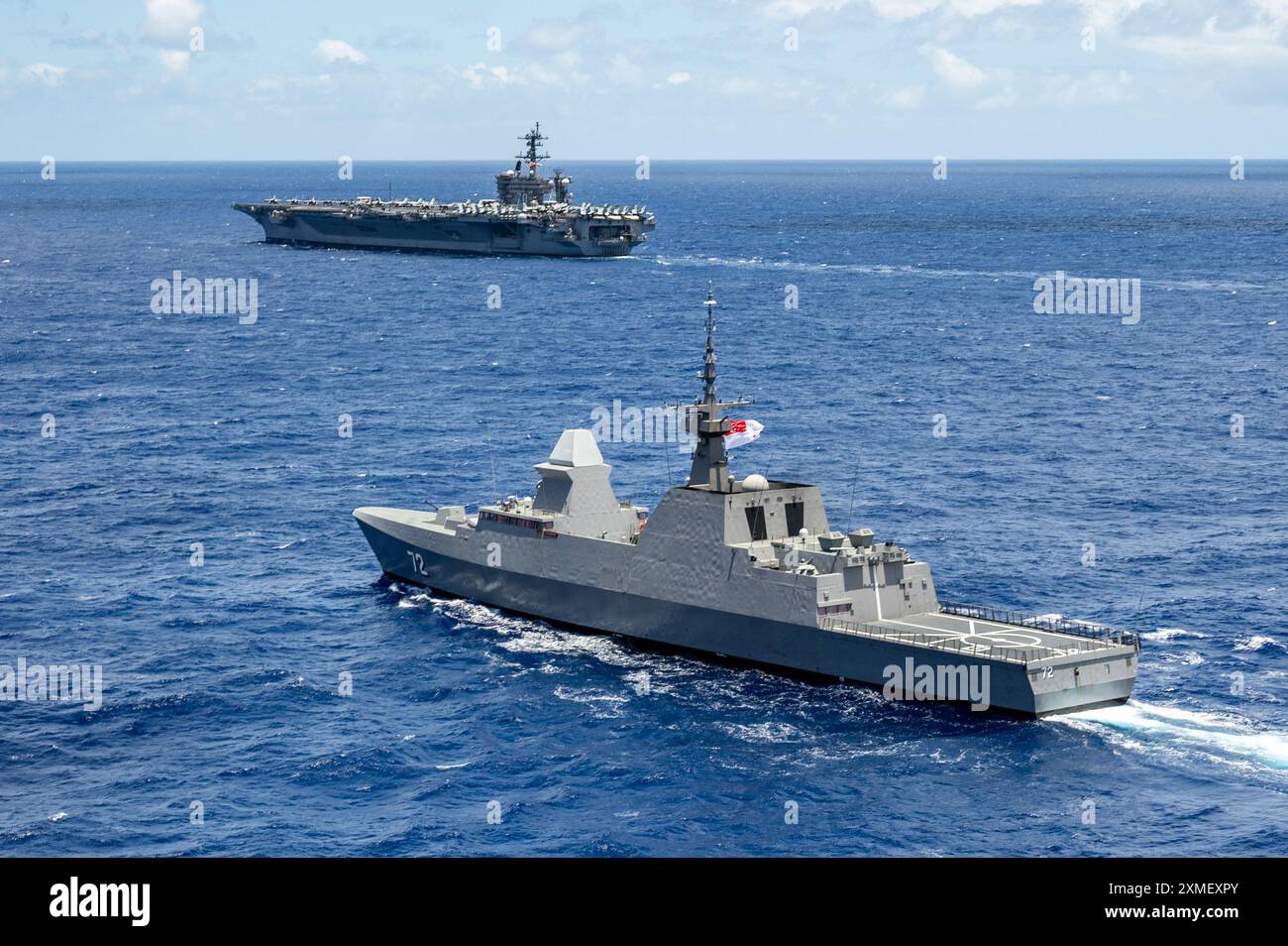 Republic of Singapore Navy frigate RSS Stalwart (72) sails in formation ...