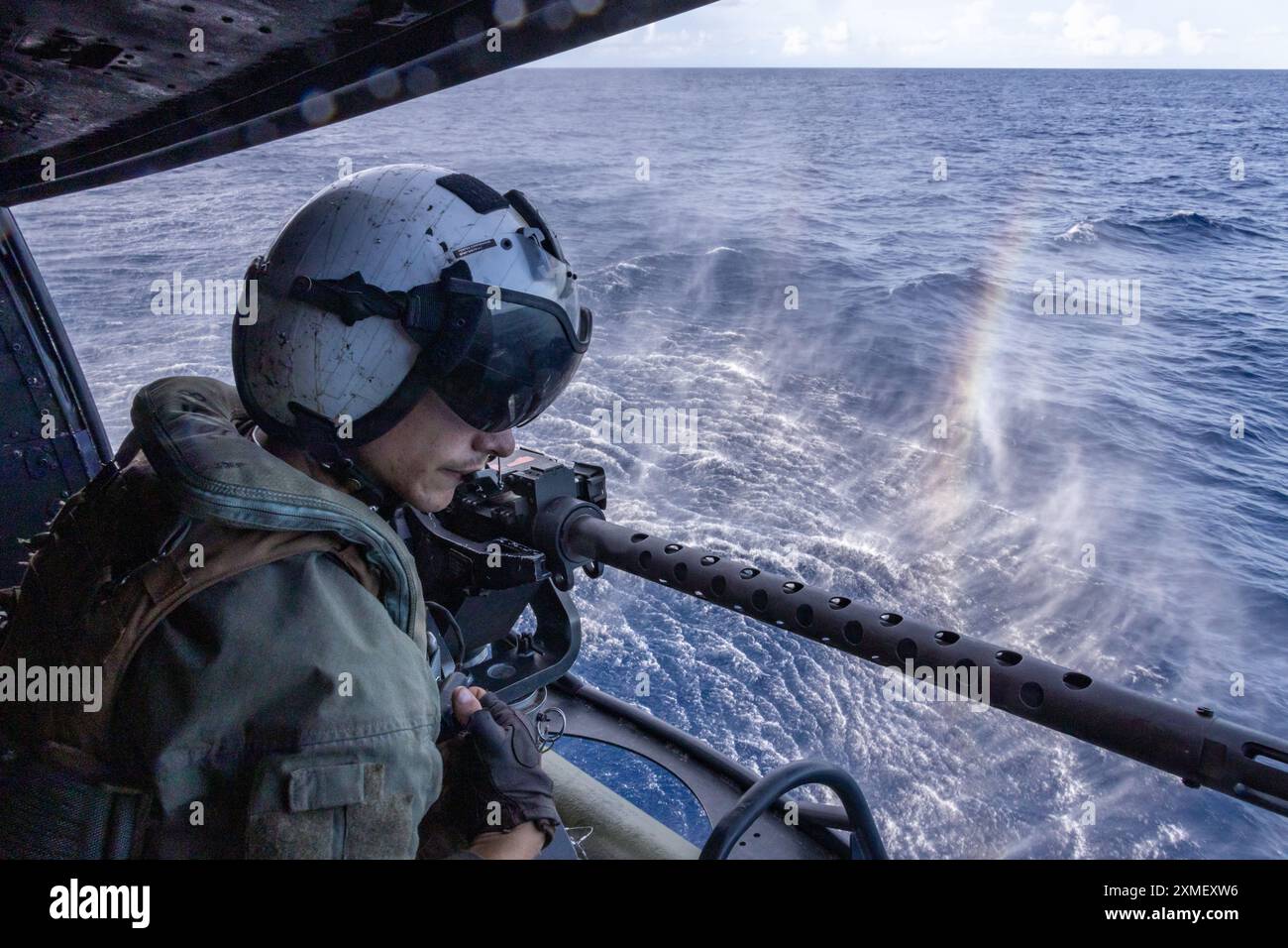 U.S. Marine Corps Cpl. Joshua Stevens, a crew chief with Marine Medium ...