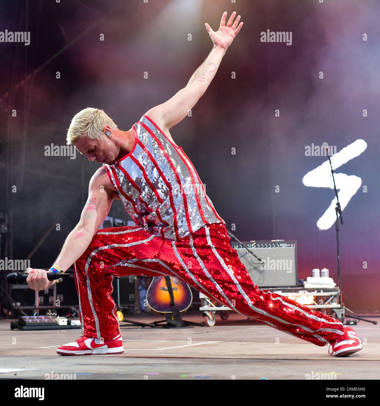 Lulworth Castle, Dorset, UK. 27th July 2024. Jake Shears, of Scissor ...