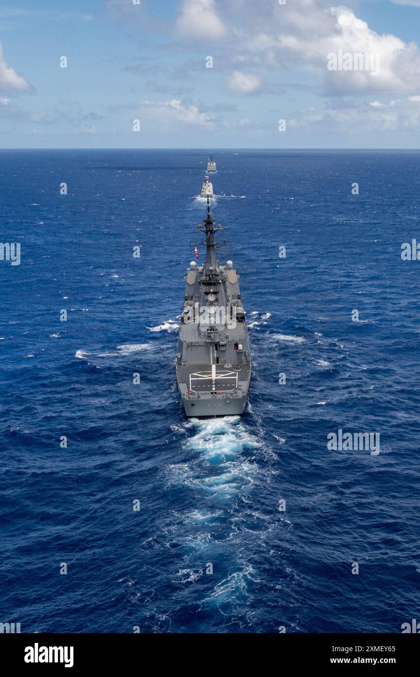 Japan Maritime Self-Defense Force destroyer JS Haguro (DDG 180) sails ...