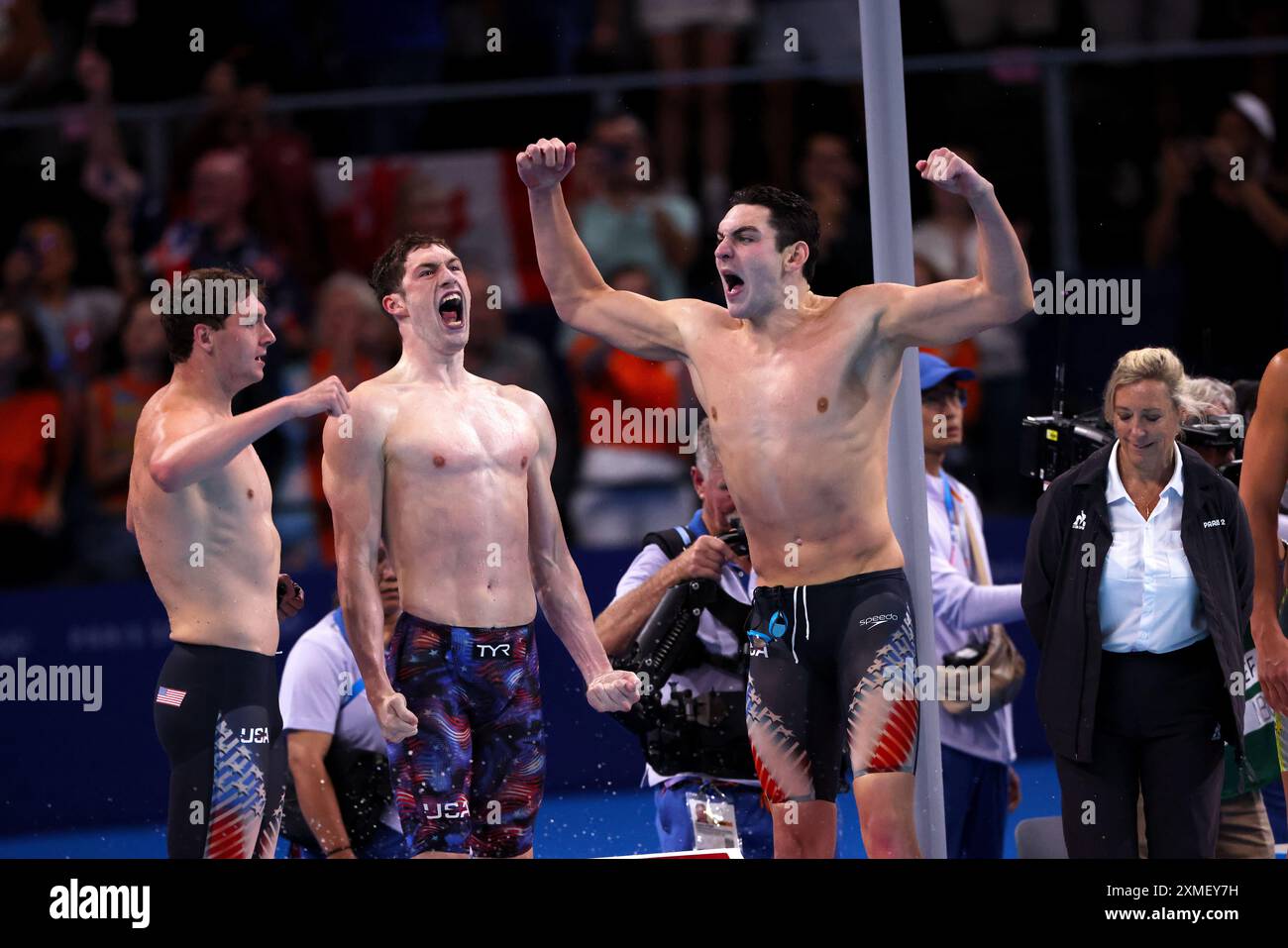 Paris, France. 27th July, 2024. Paris Olympics: Men's 4x100 Meter relay ...
