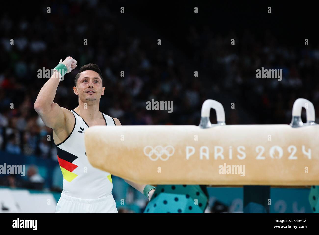 PARIS, FRANCE. 27th July, 2024. Andreas Toba of Team Germany reacts ...