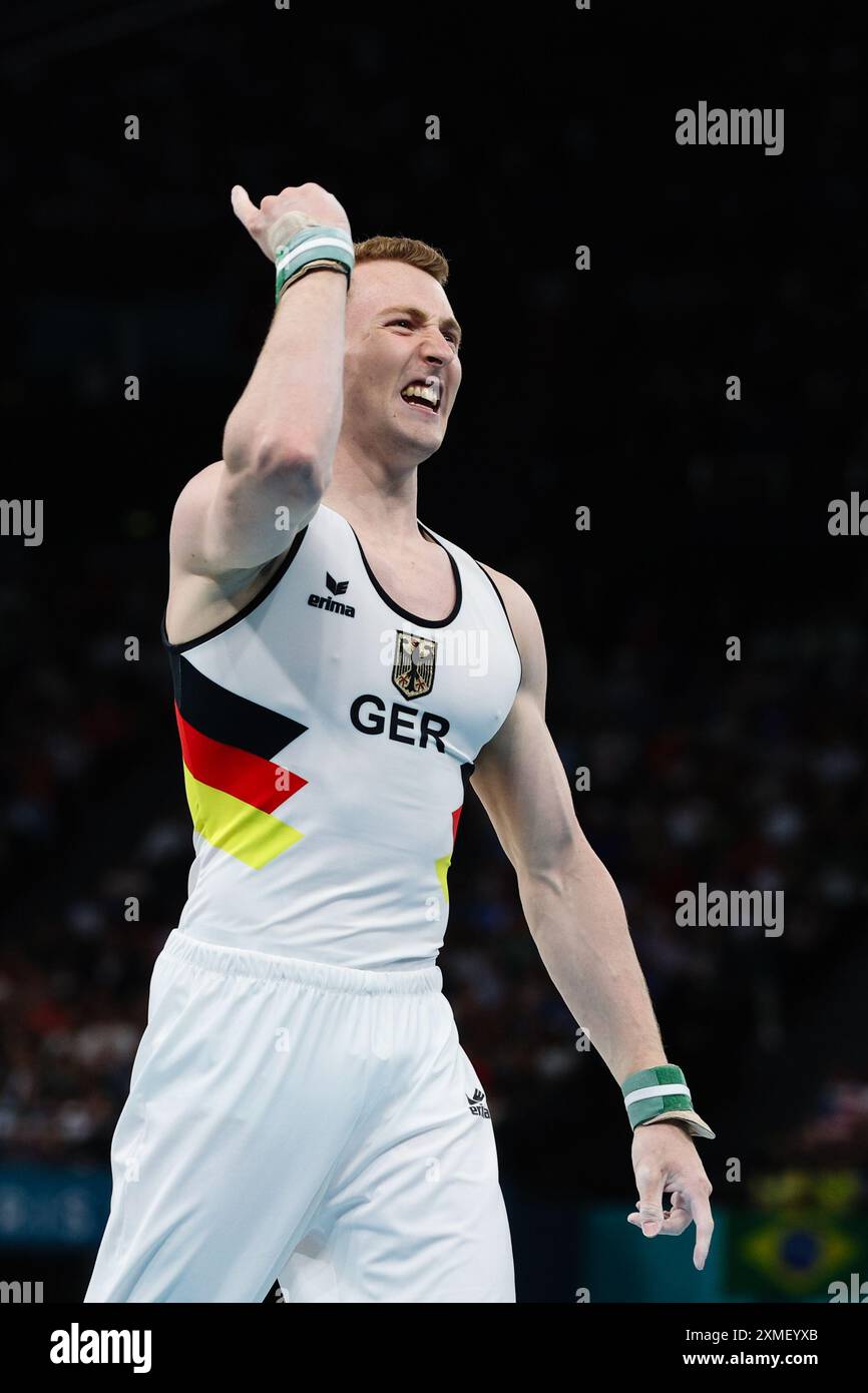 PARIS, FRANCE. 27th July, 2024. Nils Dunkel of Team Germany reacts ...