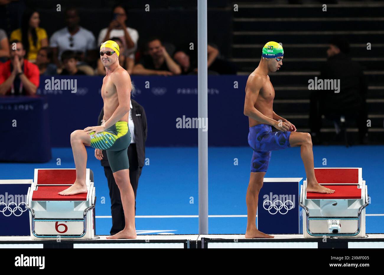 Paris, France. 27th July, 2024. Elijah Winnington (L) of Australia and ...