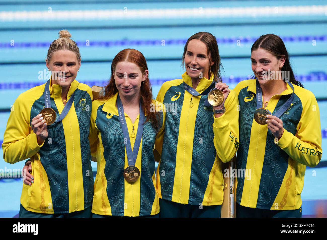 Paris, Ile de France, France. 27th July, 2024. Shayna Jack (Australia), Mollie O'Callaghan ...