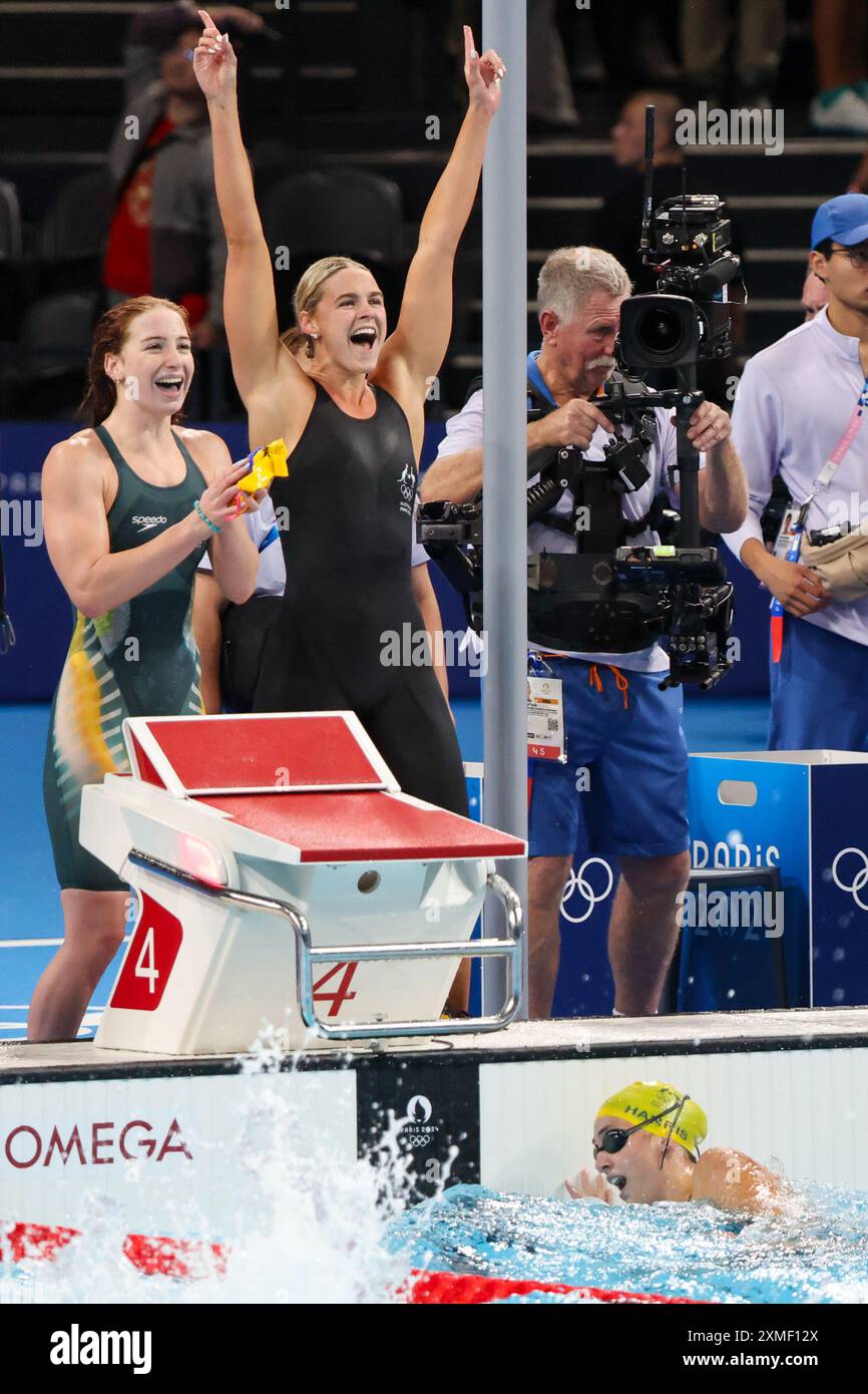 Paris, Ile de France, France. 27th July, 2024. Mollie O'Callaghan (Australia), Shayna Jack ...