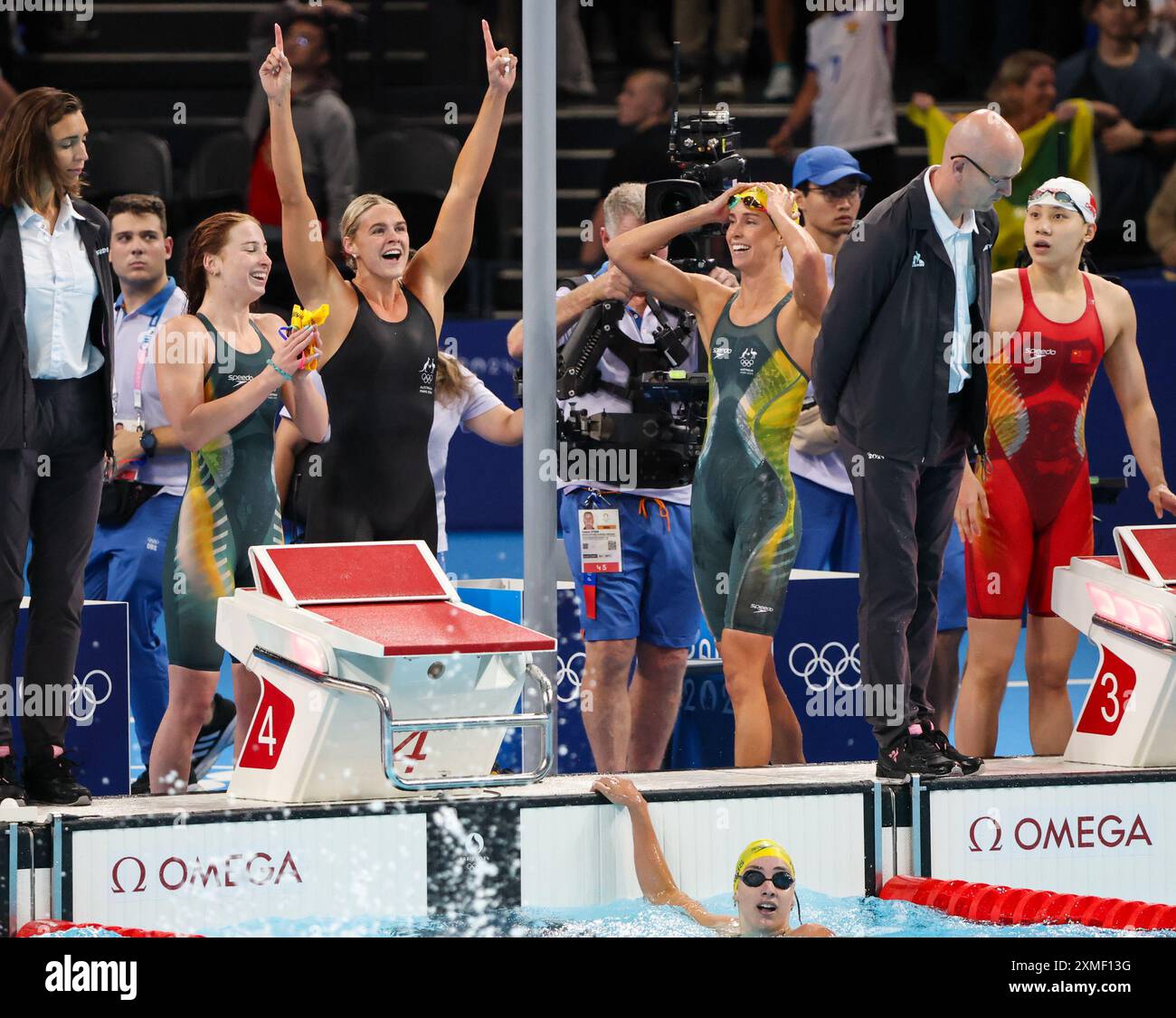 Paris, Ile de France, France. 27th July, 2024. Mollie O'Callaghan (Australia), Shayna Jack ...