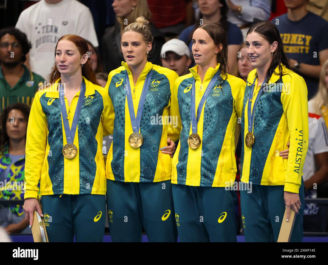 Paris, Ile de France, France. 27th July, 2024. Mollie O'Callaghan (Australia), Shayna Jack ...