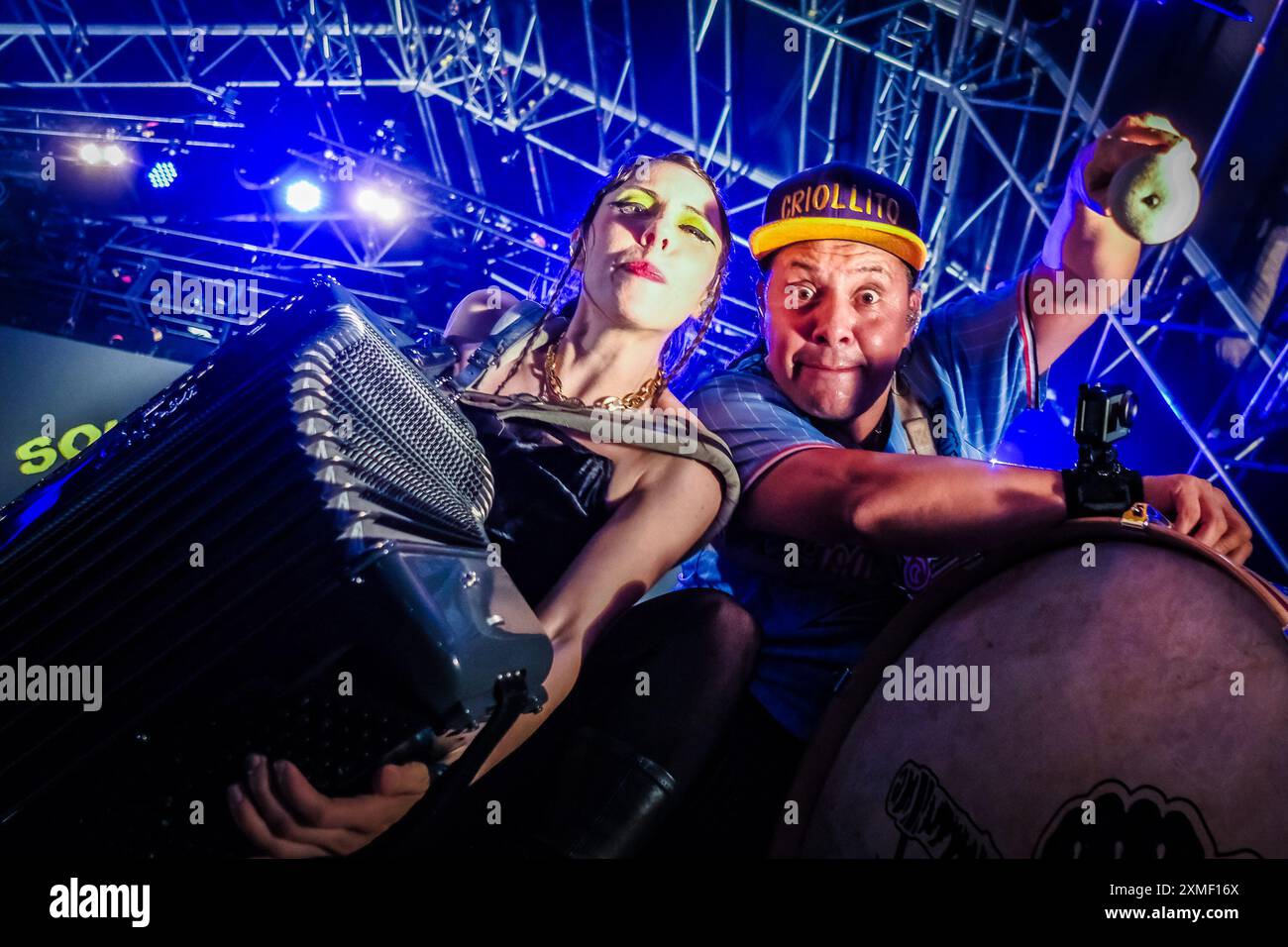 Pebro erazo and erica mancini of gogol bordello hi-res stock ...