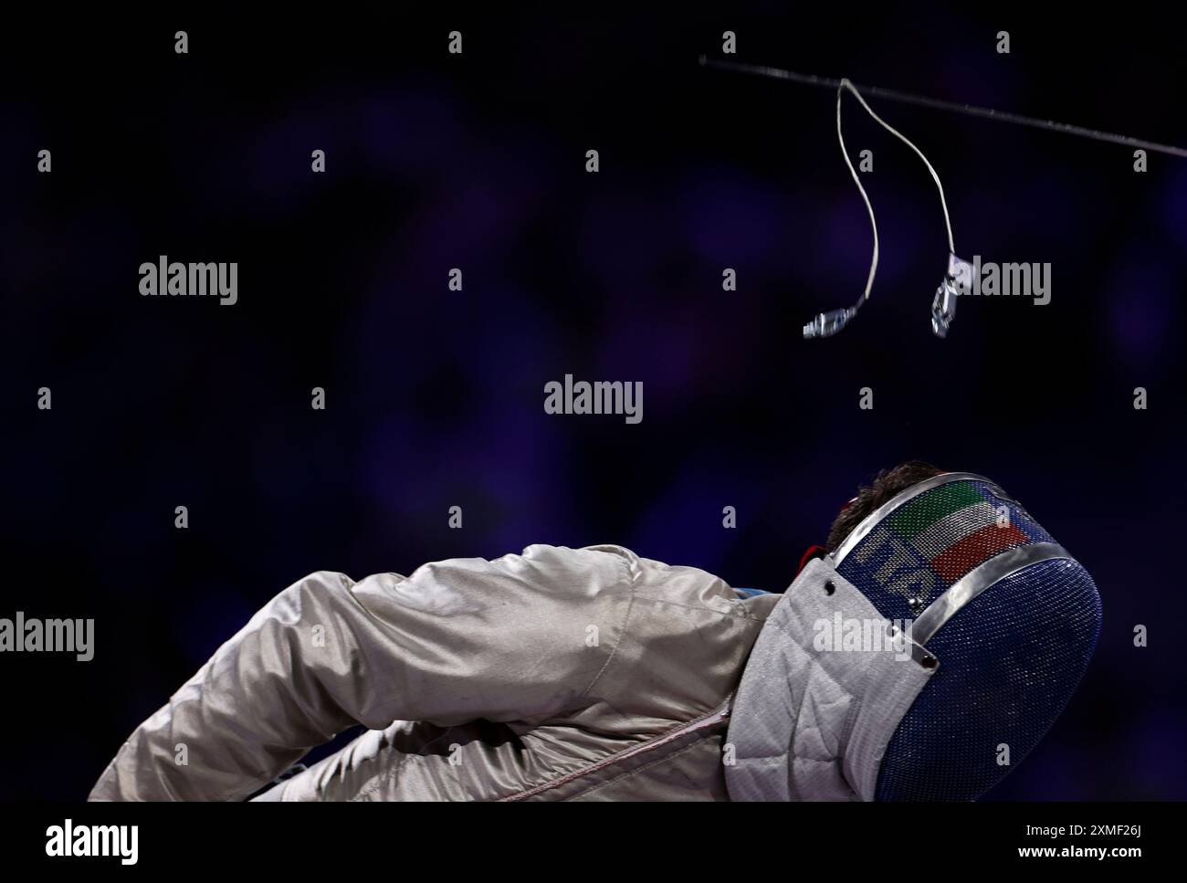 Paris, France. 27th July, 2024. Luigi Samele of Italy competes during ...