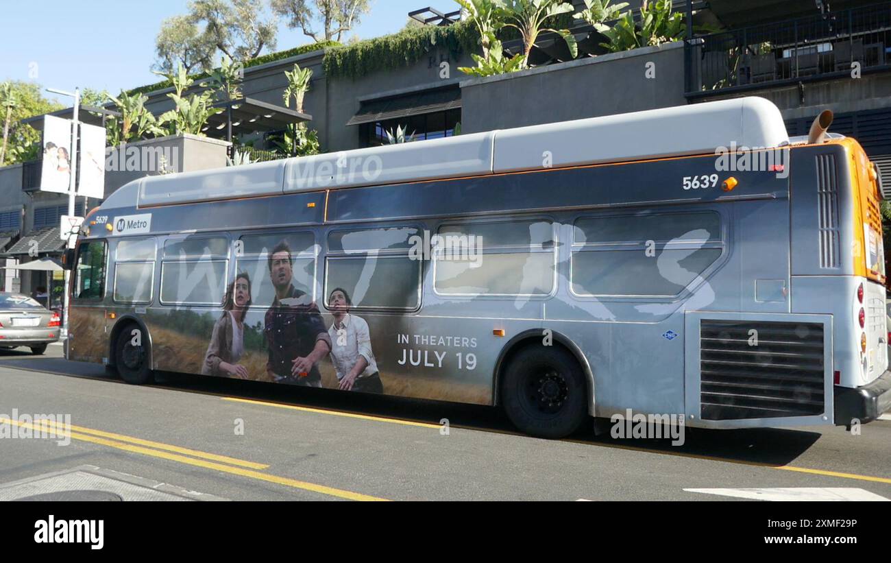 Los Angeles, California, USA 26th July 2024 Twisters Bus with Glen ...