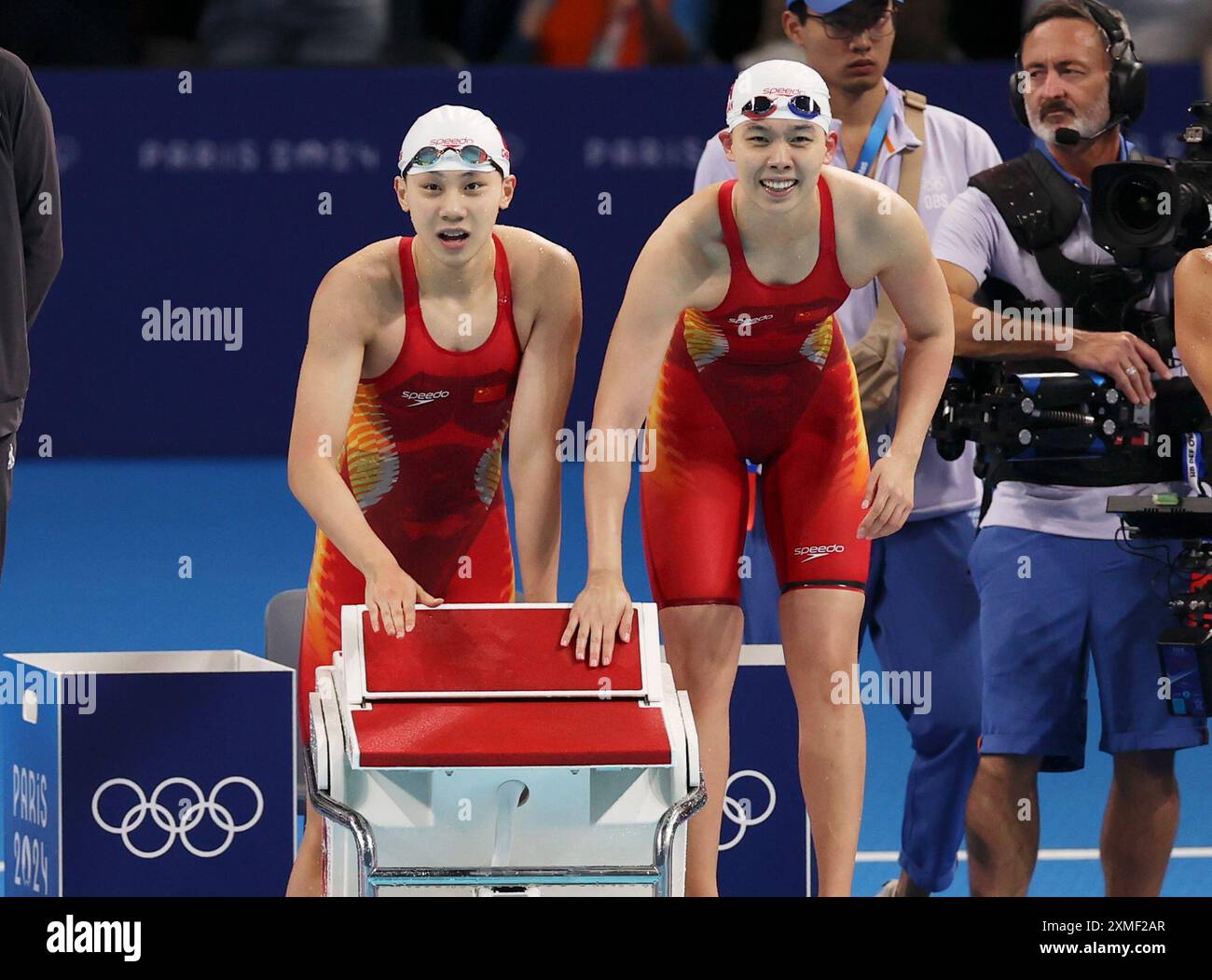 Paris, France. 27th July, 2024. Cheng Yujie (L) and Yang Junxuan of ...