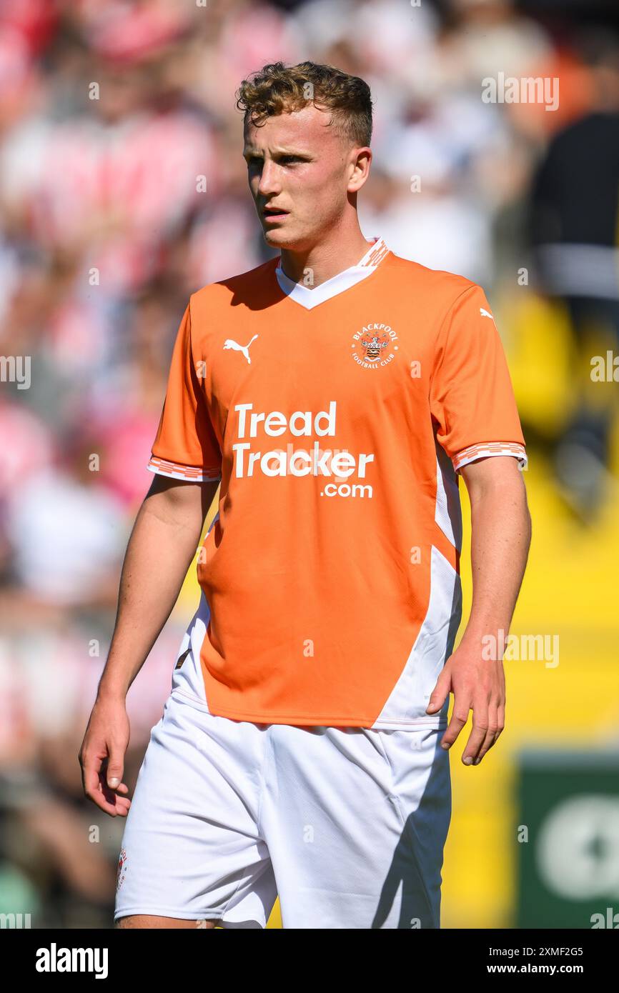 Ryan Finnigan of Blackpool during the Pre-season friendly match ...