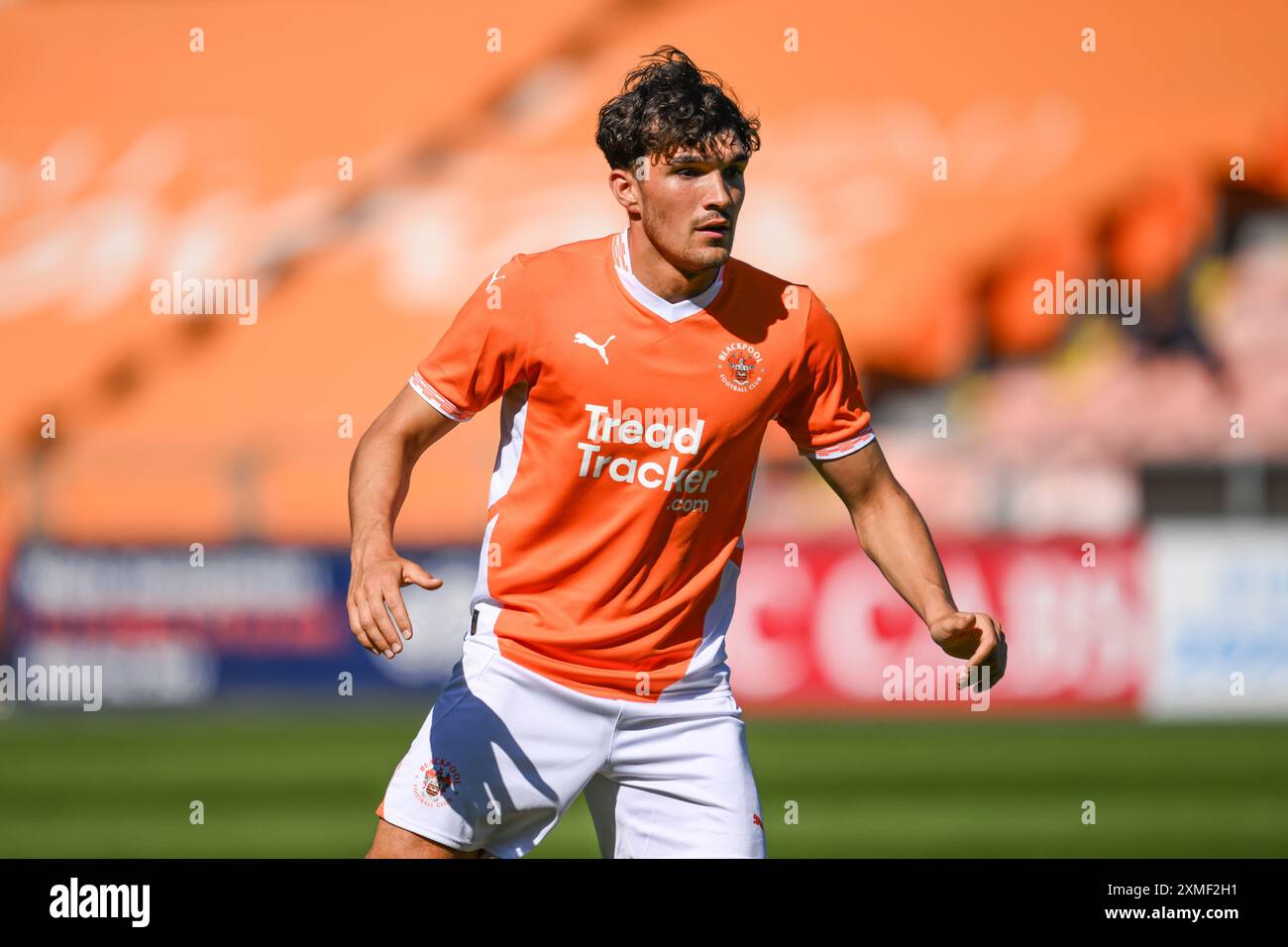Kyle Joseph of Blackpool during the Pre-season friendly match Blackpool ...