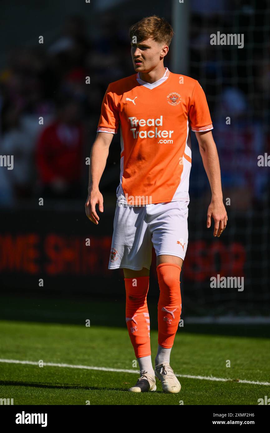 Zac Ashworth of Blackpool during the Pre-season friendly match ...