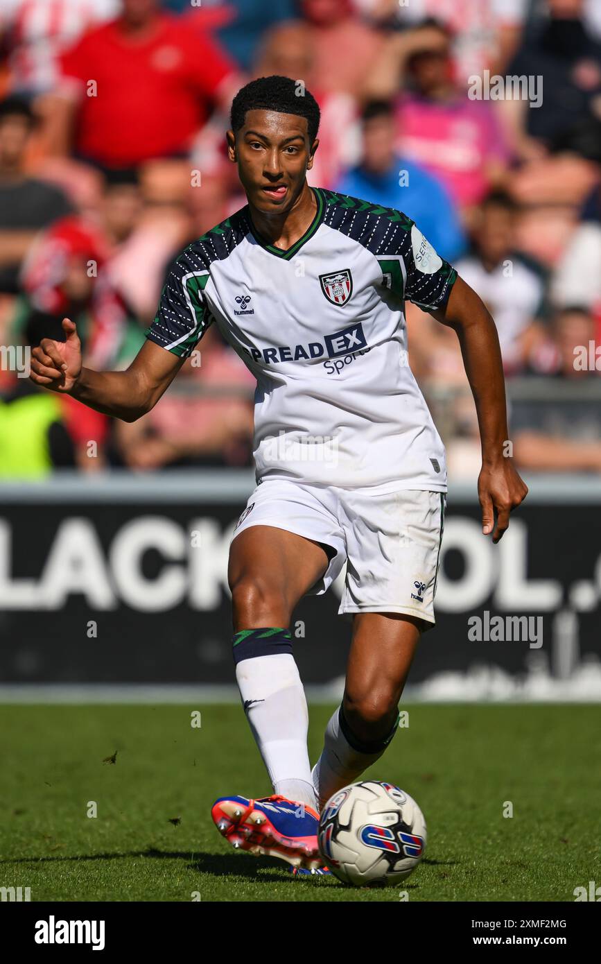Jobe Bellingham of Sunderland passes the ball during the Pre-season ...
