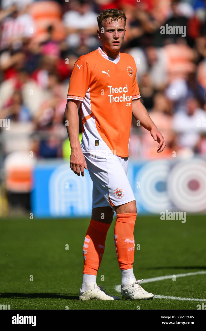 Ryan Finnigan of Blackpool during the Pre-season friendly match ...