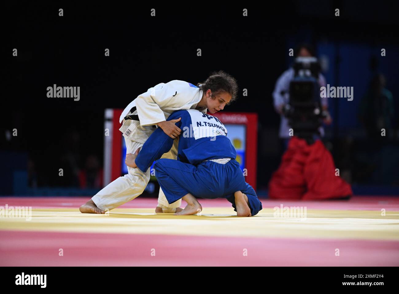 Paris-France July 27, 2024 Paris 2024 Olympics, judo fights during the ...