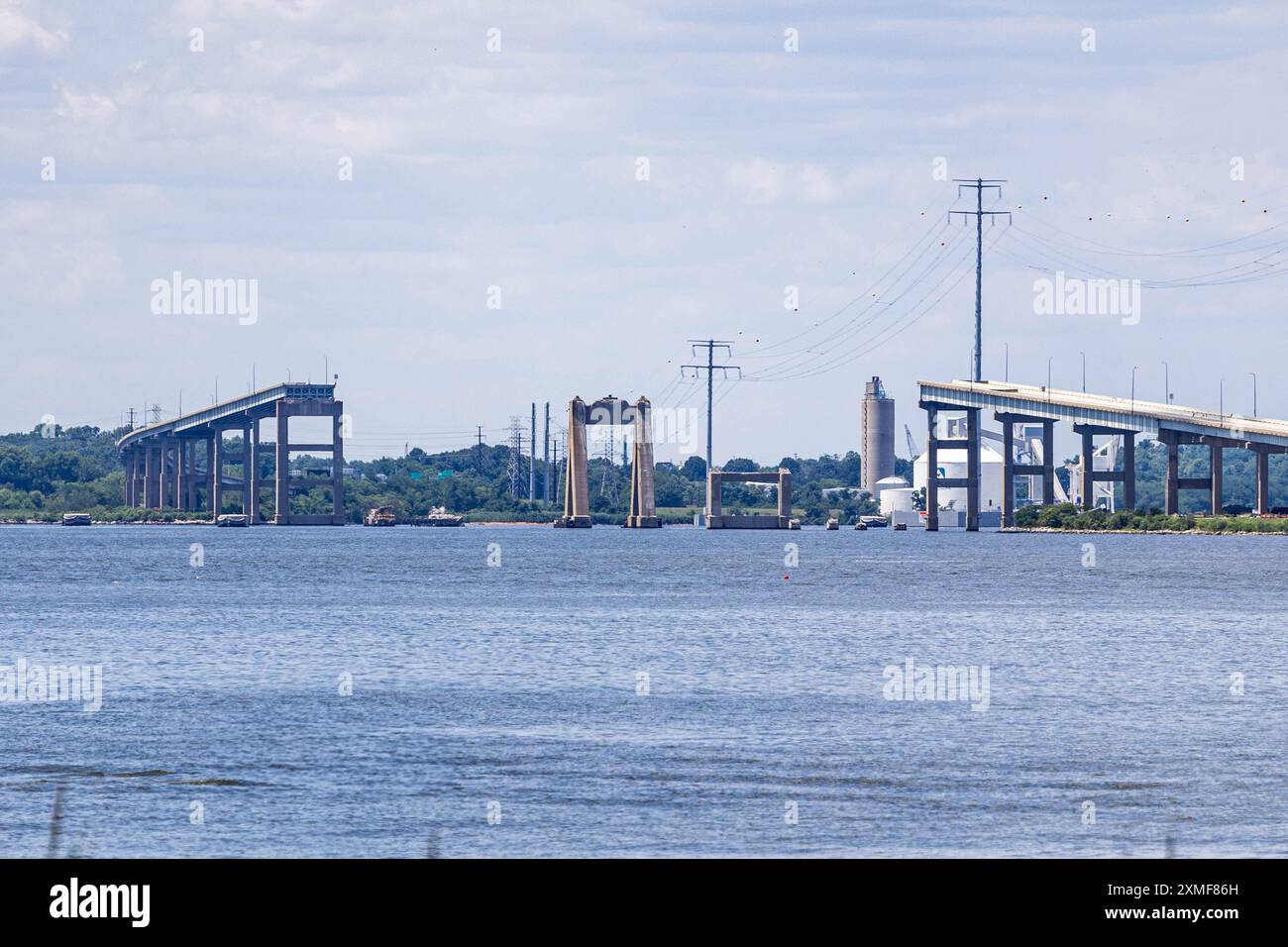 Francis Scott Key Bridge After Demolition Stock Photo - Alamy