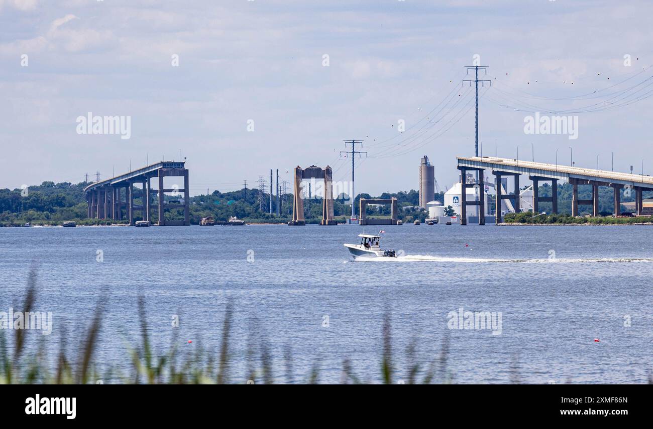 Francis Scott Key Bridge After Demolition Stock Photo - Alamy