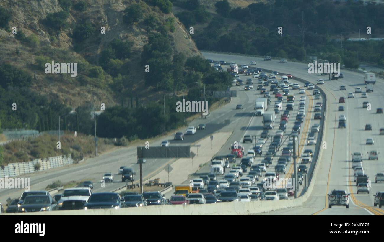 Los Angeles, California, USA 23rd July 2024 Traffic on 14 Freeway in ...
