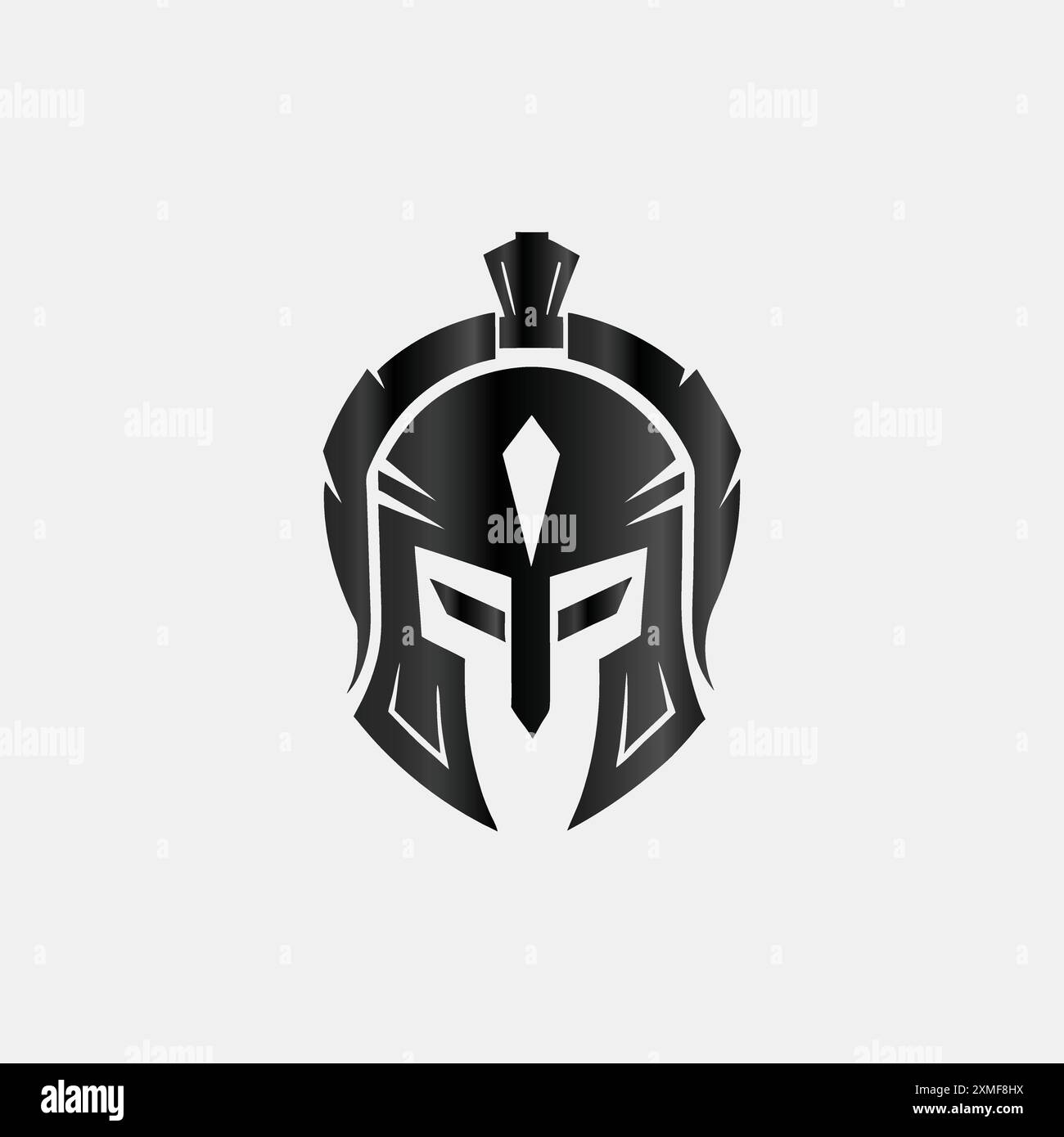 Spartan helmet logo template vector icon illustration design with ...