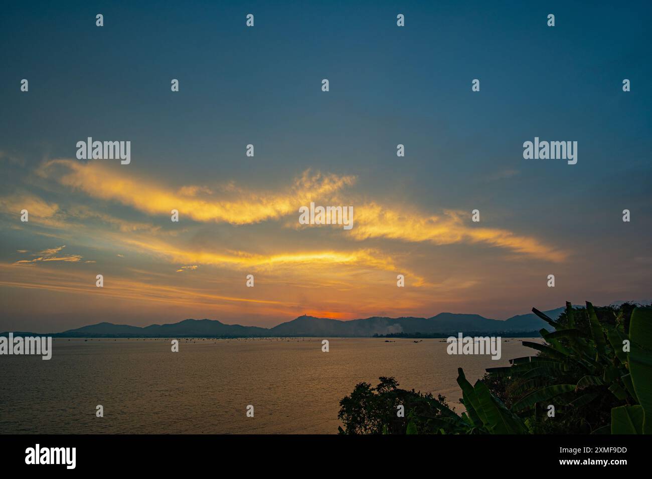 The beauty of the sky was mesmerizing in quite sunset. Stunning clouds ...