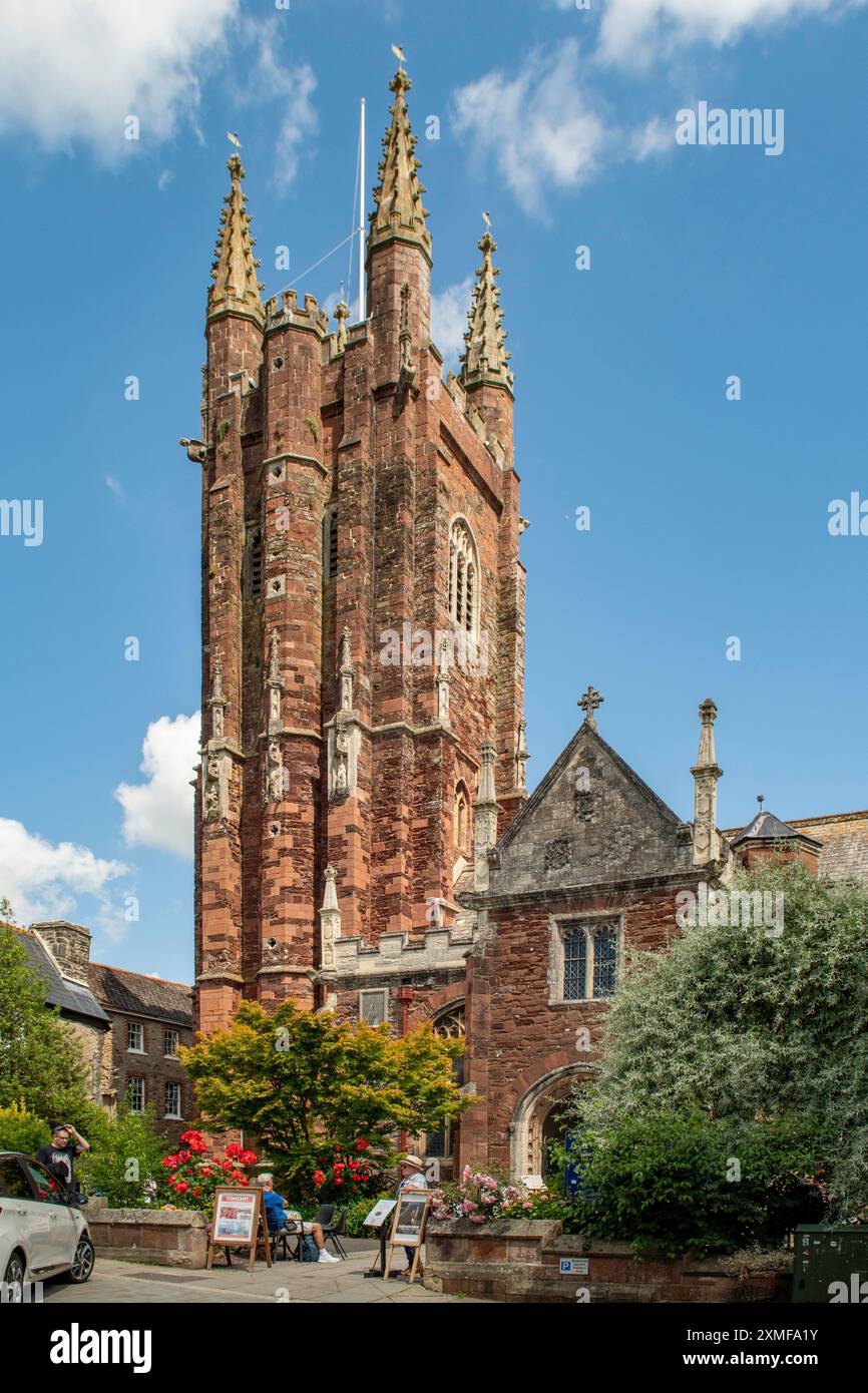 Tower of St Mary's Church, Totnes, Devon, England Stock Photo - Alamy