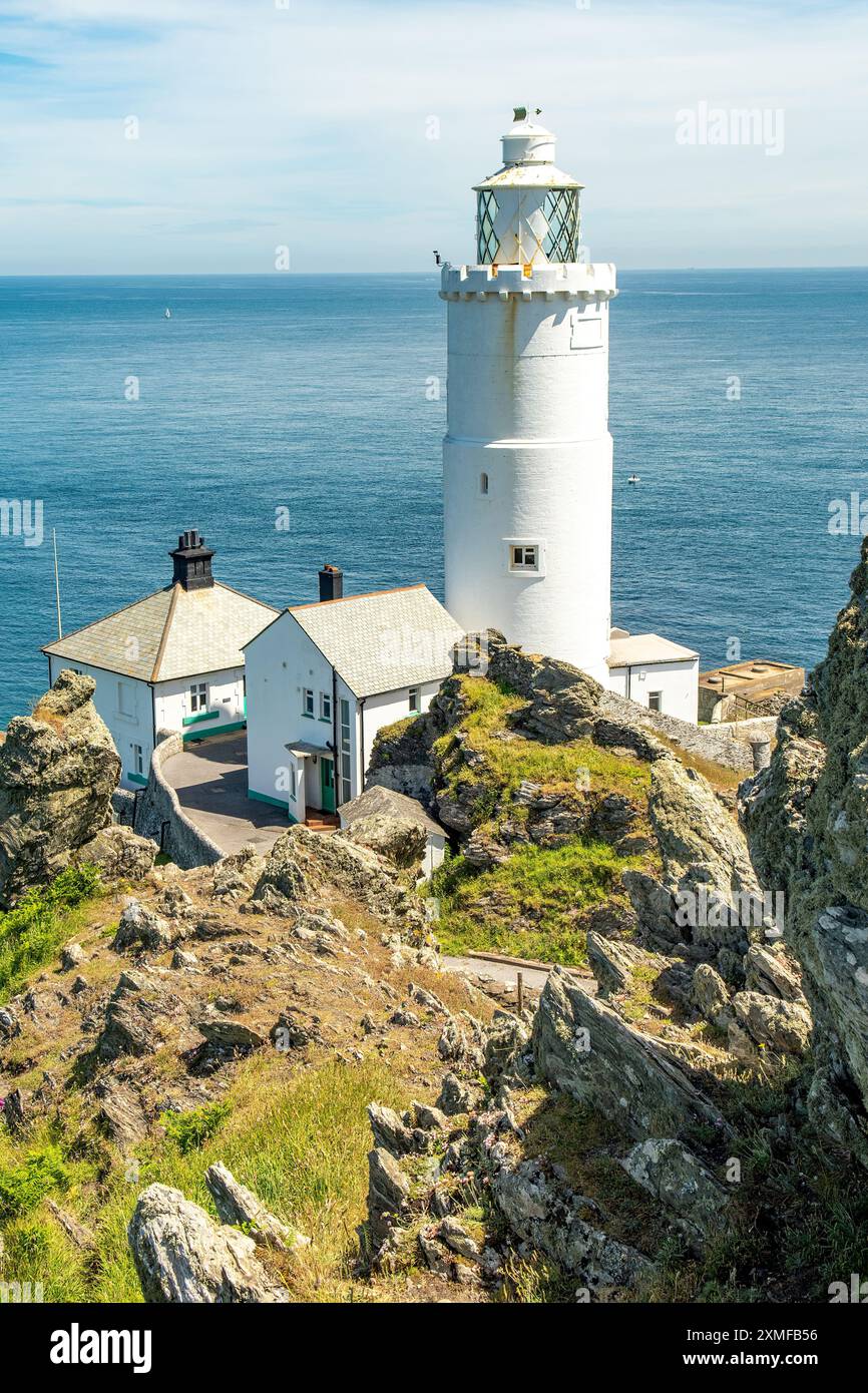 Start Point Lighthouse, near Kingsbridge, Devon, England Stock Photo ...
