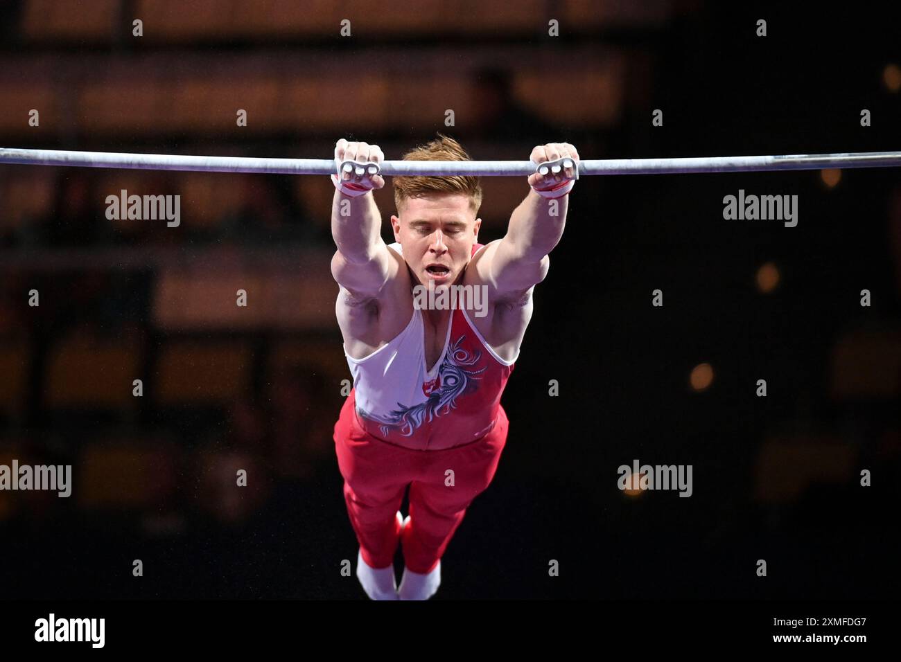 Moreno Kratter (Switzerland), horizontal bar. European Championships ...