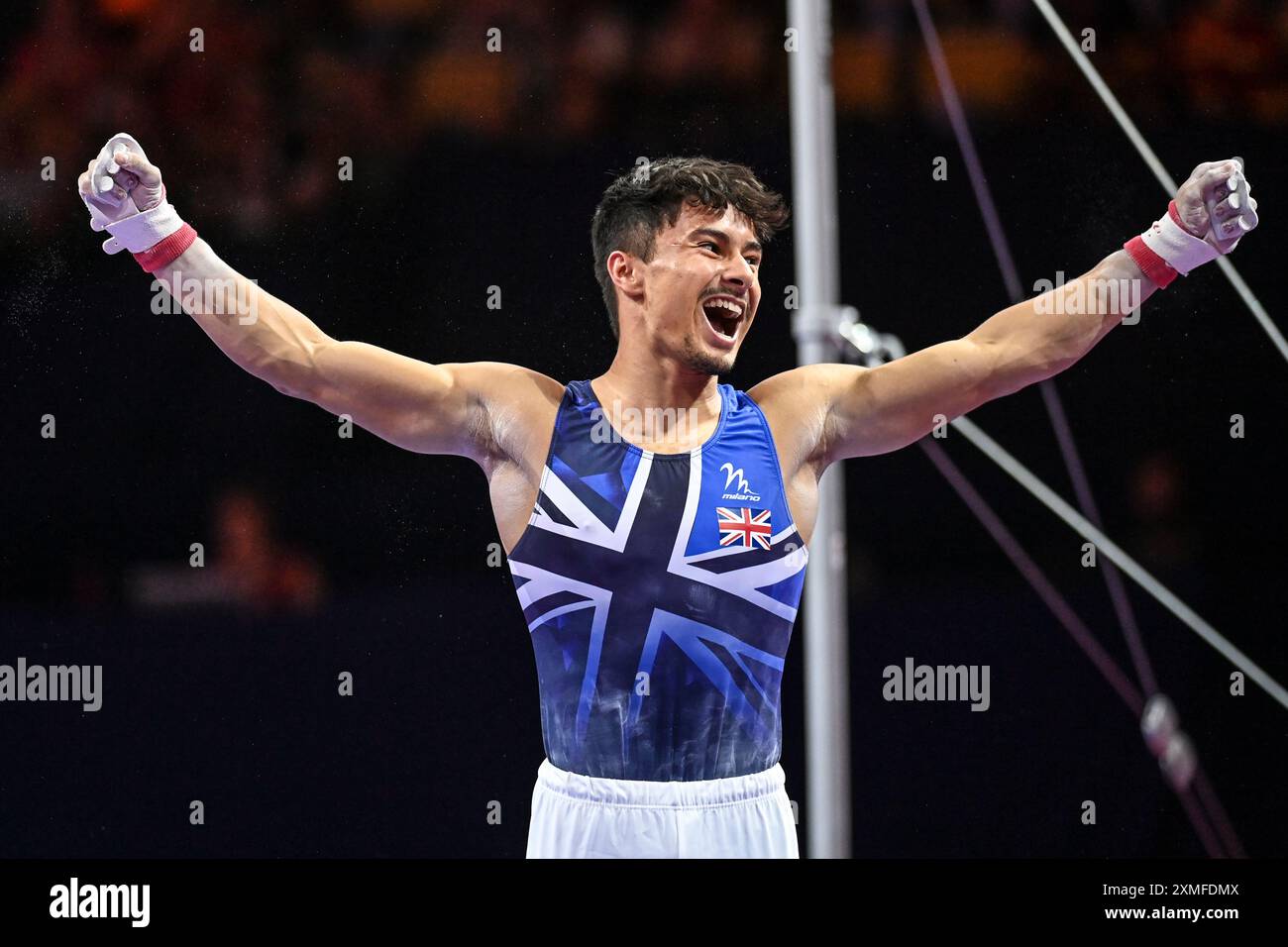Jake Jarman (Great Britain), horizontal bar rotation. European ...