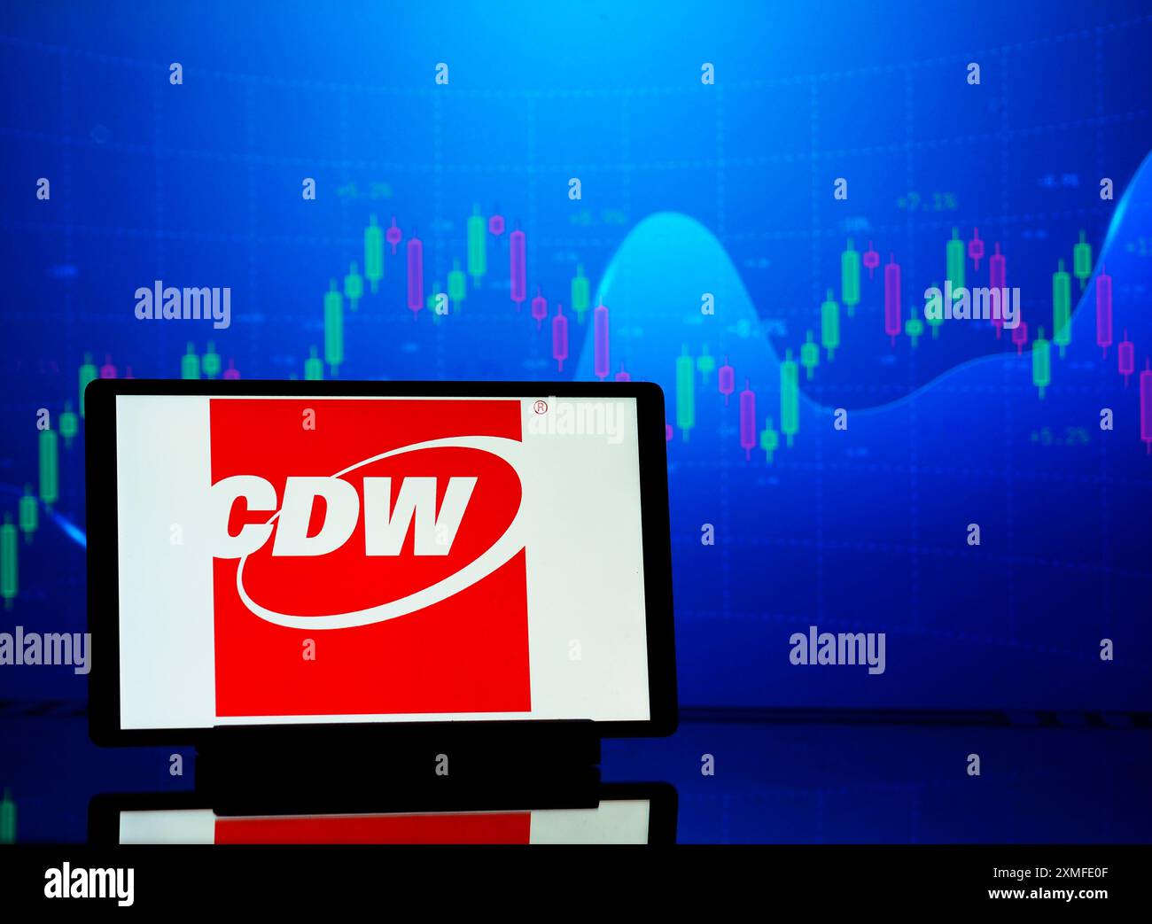 Germany. 27th July, 2024. In this photo illustration, a CDW Corporation logo seen displayed on a ...