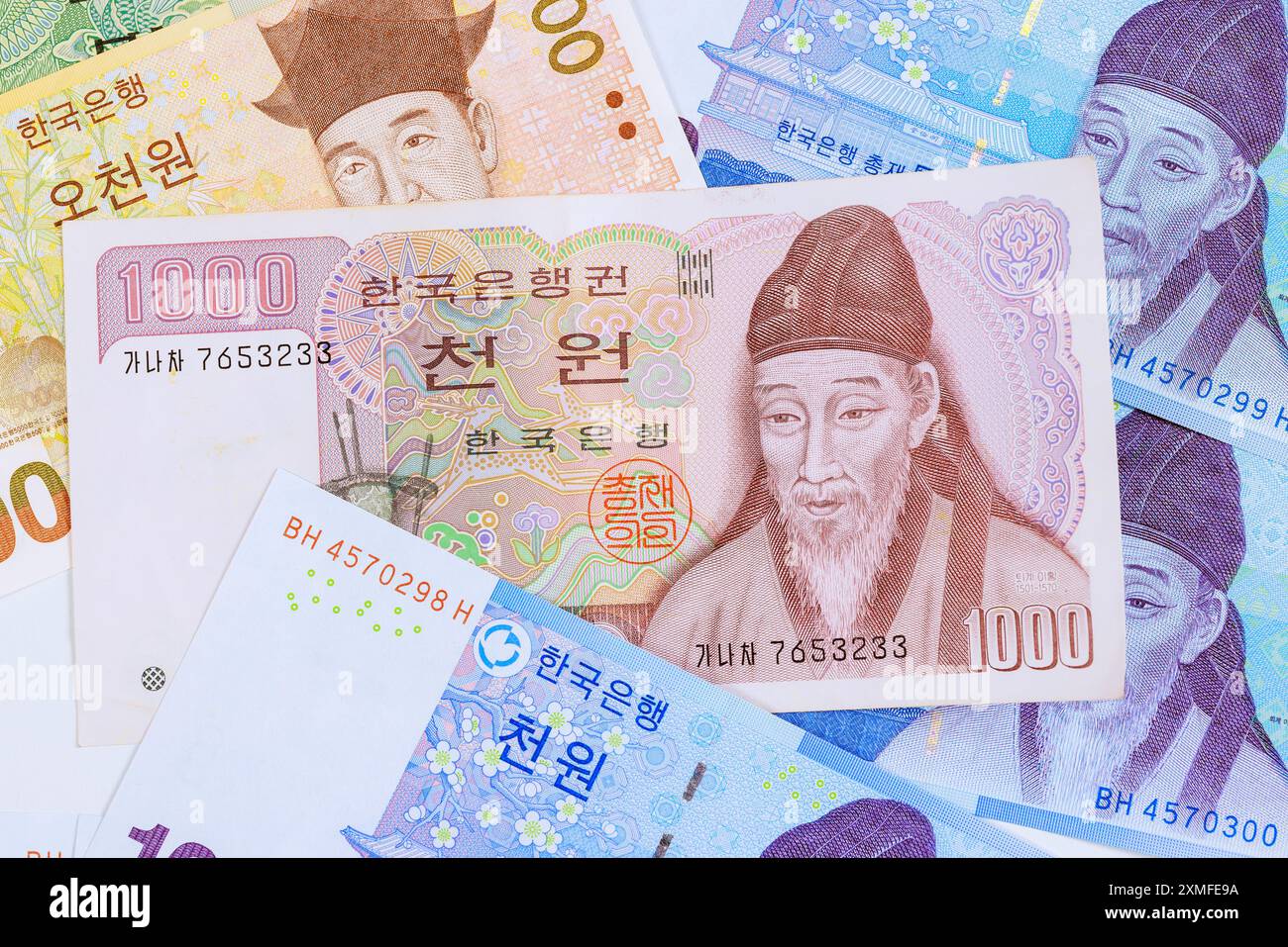 Korea National Bank issues South Korean won banknotes in several ...
