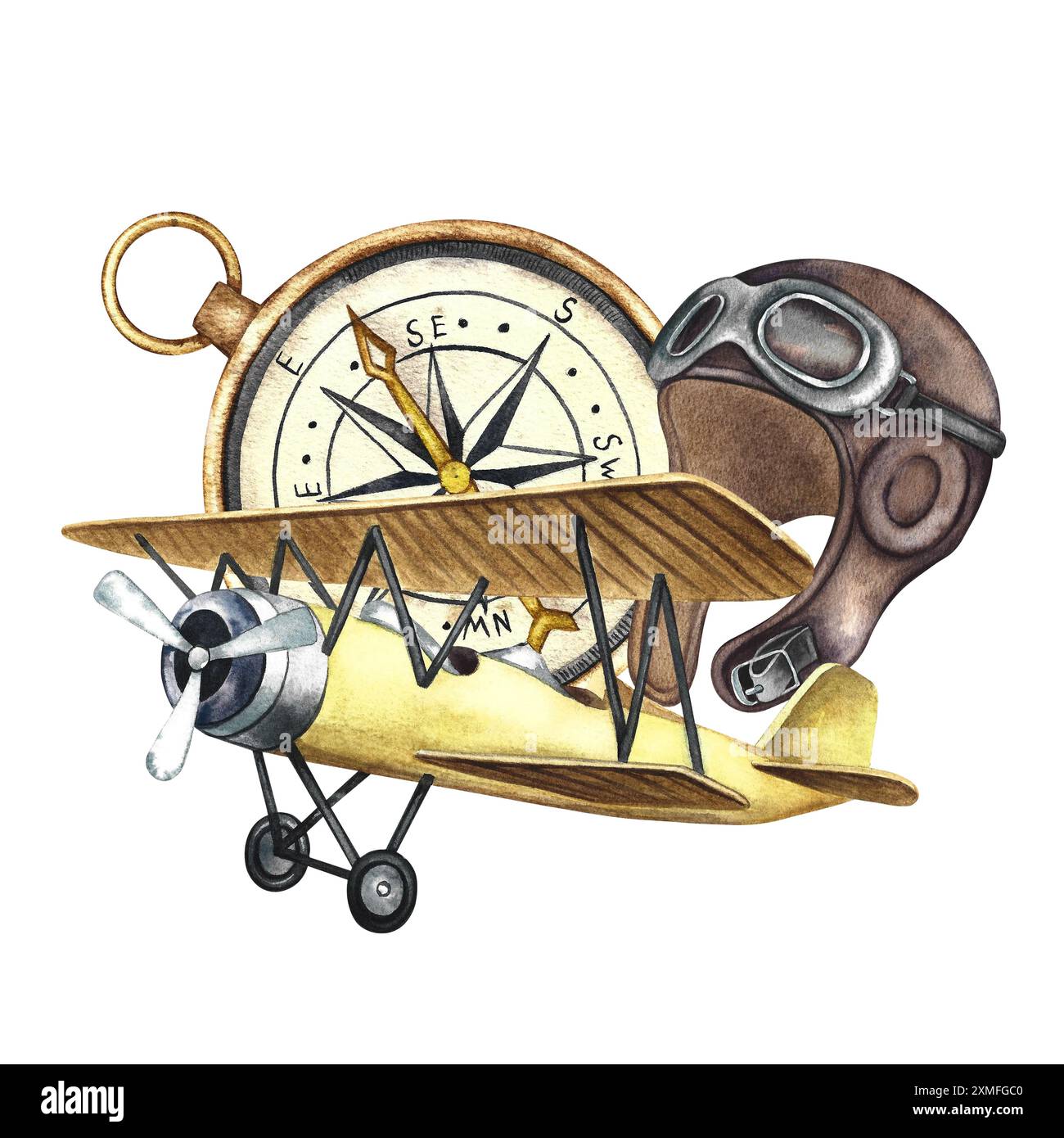 Vintage airplane emblem pilots hi-res stock photography and images - Alamy