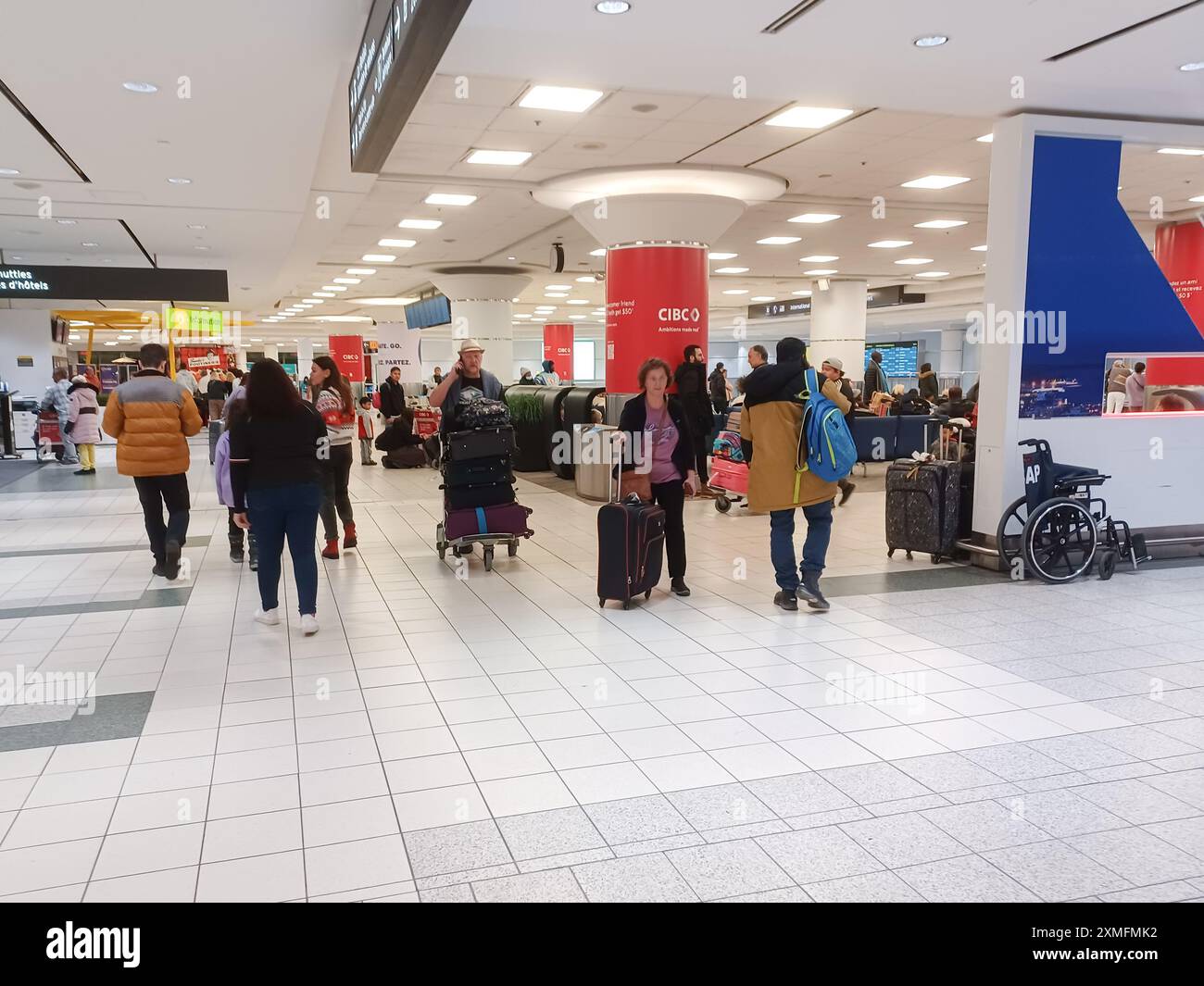 Toronto, ON, Canada - June 21, 2024: Inside view of the Toronto Pearson International Airport ...
